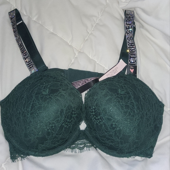 Victoria's Secret | Intimates & Sleepwear | Victorias Secret Green Lace ...